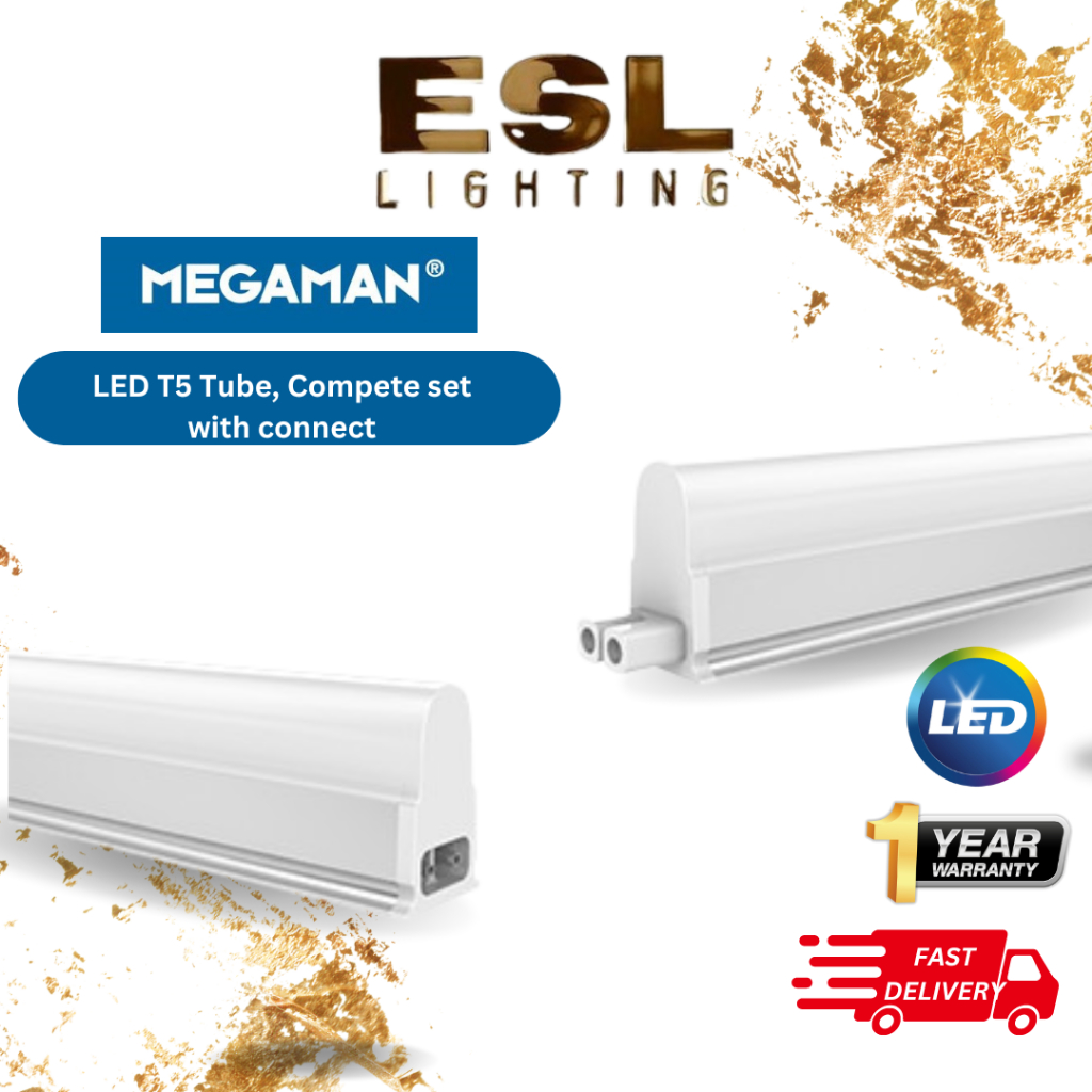 Megaman LED T5 Tube, Compete set with connect, 1ft, 2ft, 3ft, 4ft ...