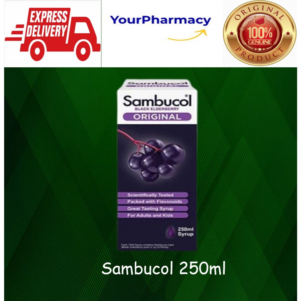 SAMBUCOL ORIGINAL BLACK ELDERBERRY SYRUP 250ML / 2X250ML(TWINPACK ...