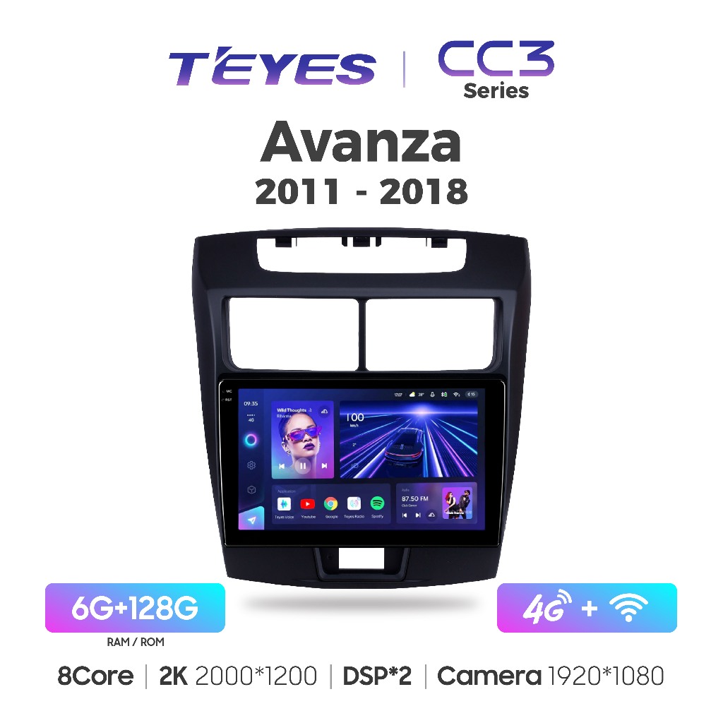 TEYES CC3 Series Toyota Avanza 2011-2018 Android Car Player 9" | Shopee Malaysia