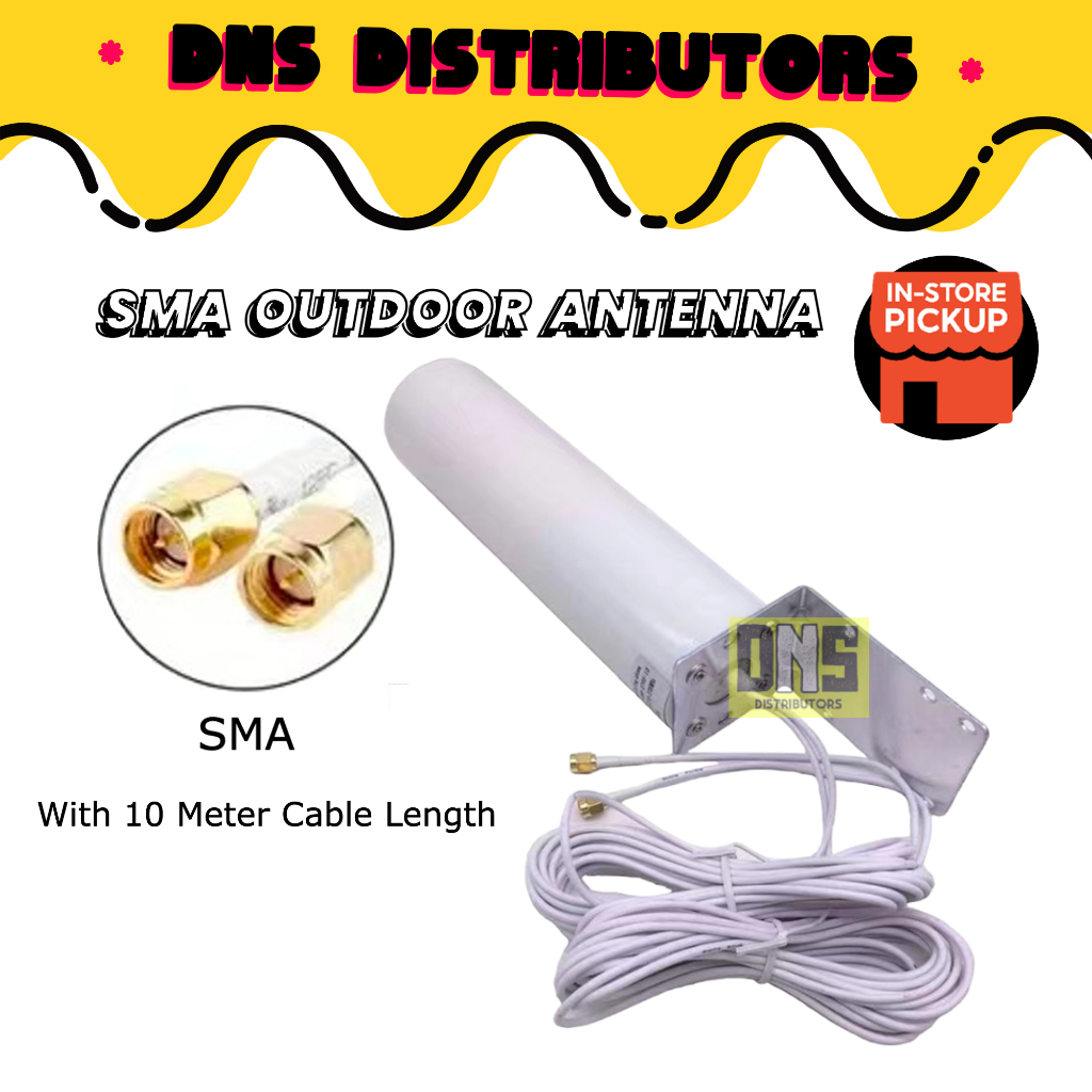 4G LTE External Antenna INDOOR OUTDOOR SMA Antenna with 10m Dual SlIder ...