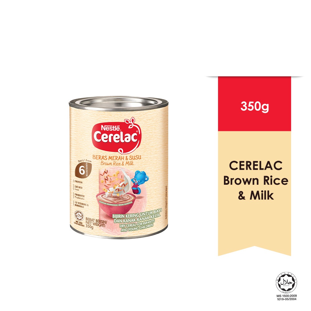 Nestle Cerelac Infant Cereals with Milk - Brown Rice & Milk (350g ...