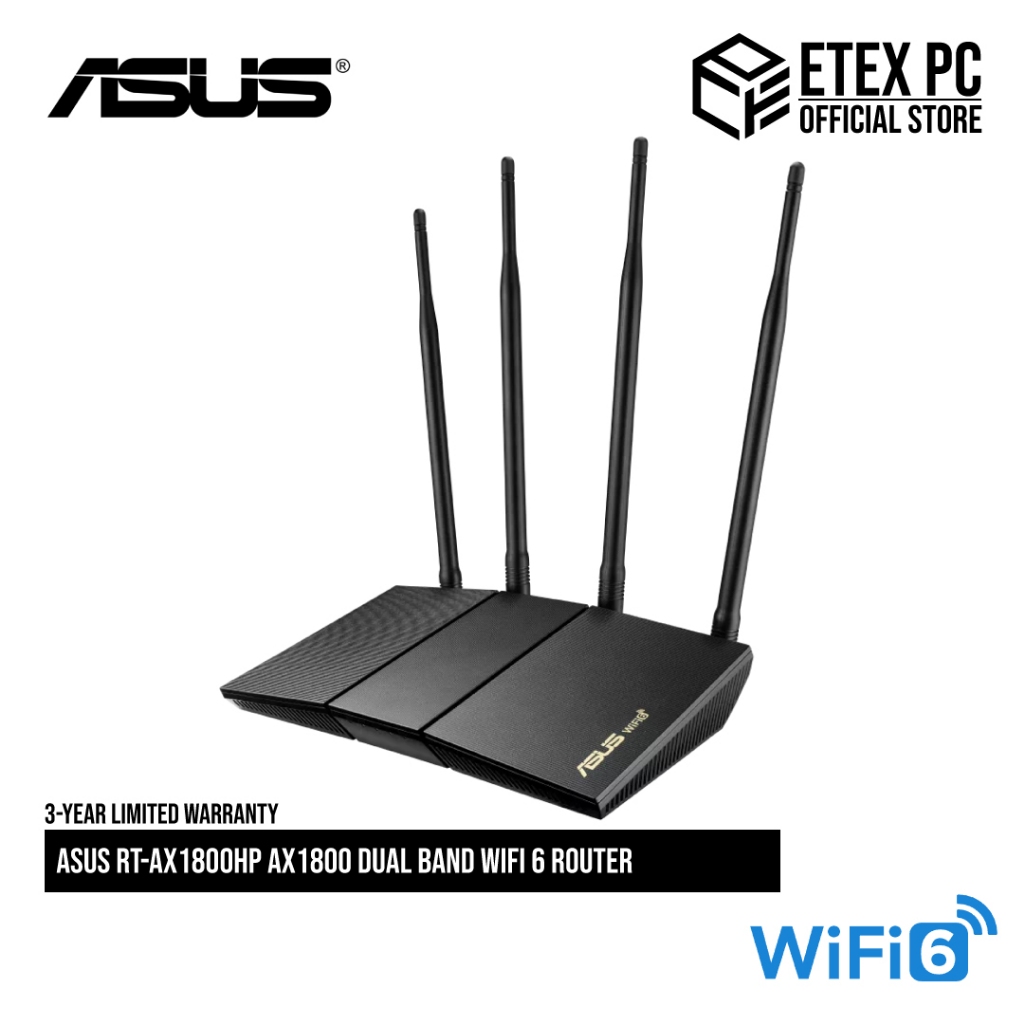 ASUS RT-AX1800HP AX1800 Dual Band WiFi 6 Router # RT-AX1800HP | Shopee ...