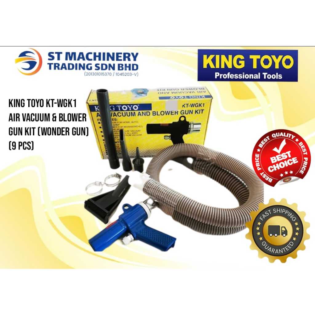 KINGTOYO KT-WGK1 (9PCS) AIR VACUUM AND BLOWER GUN KIT | Shopee Malaysia