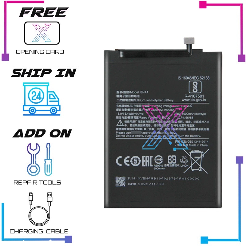 Battery BM4J Compatible For Redmi Note 8 Pro (4400 mAh) | Shopee Malaysia
