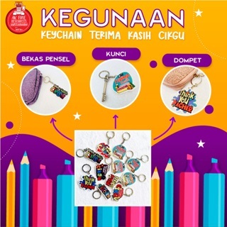 KEYCHAIN ACRYLIC TERIMA KASIH CIKGU | HADIAH CIKGU | HARI GURU ...