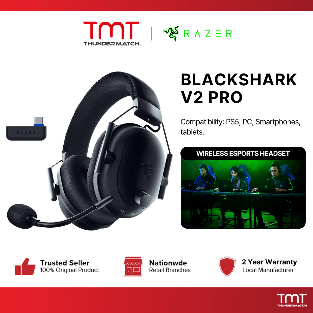 Razer BlackShark V2 Pro Esports Wireless Gaming Headset | BlackShark V2 ...
