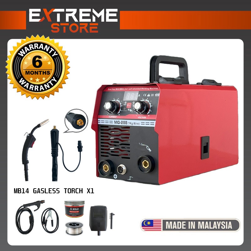 G-WELD MIG288 Gasless MIG welding machine (MIG NO NEED USE CO2 GAS ...