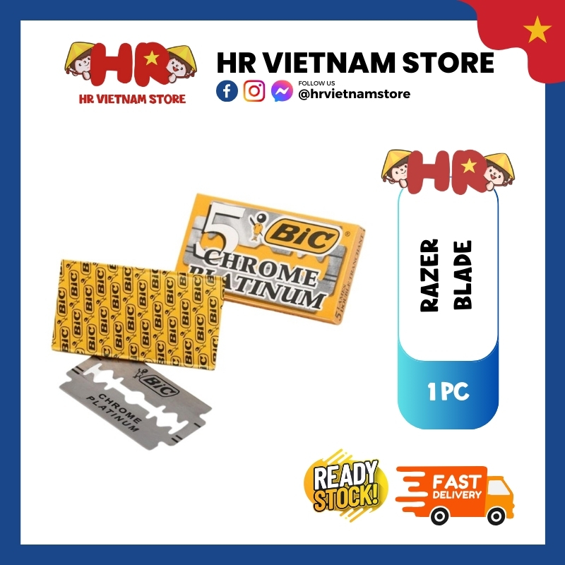 BIC Chrome Platinum Razor Blaze box 5pcs - Hộp 5 Lưỡi Dao Lam Bic ...