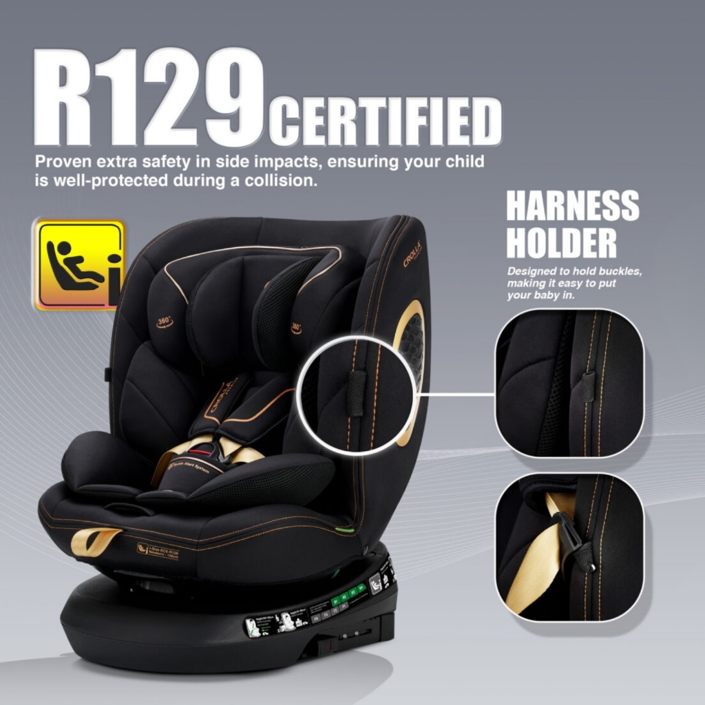 CROLLA PREMIUM NEX360 R129 Gold Series Baby Car Seat | Newborn to 150cm ...