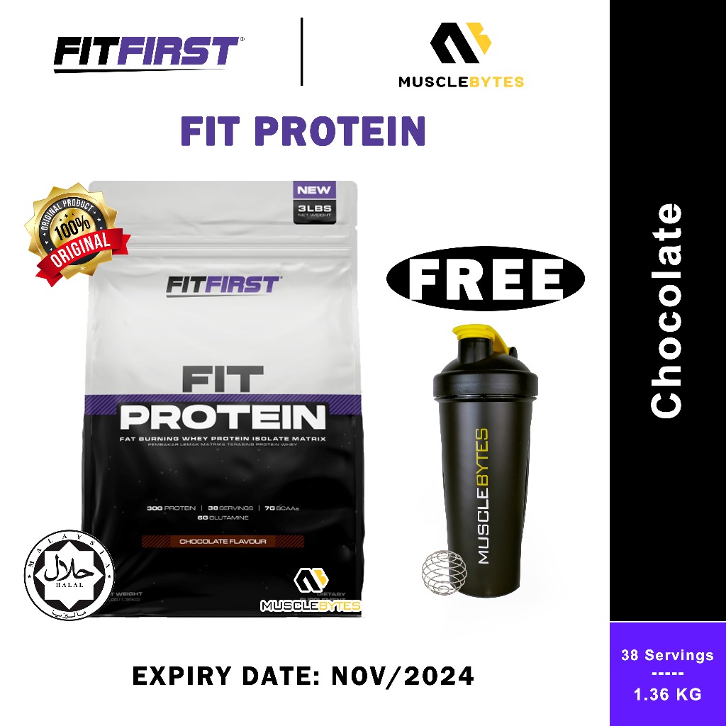 Fit First - FIT Protein [3LBS / 1.36KG / 41 Servings] [Halal Certified ...