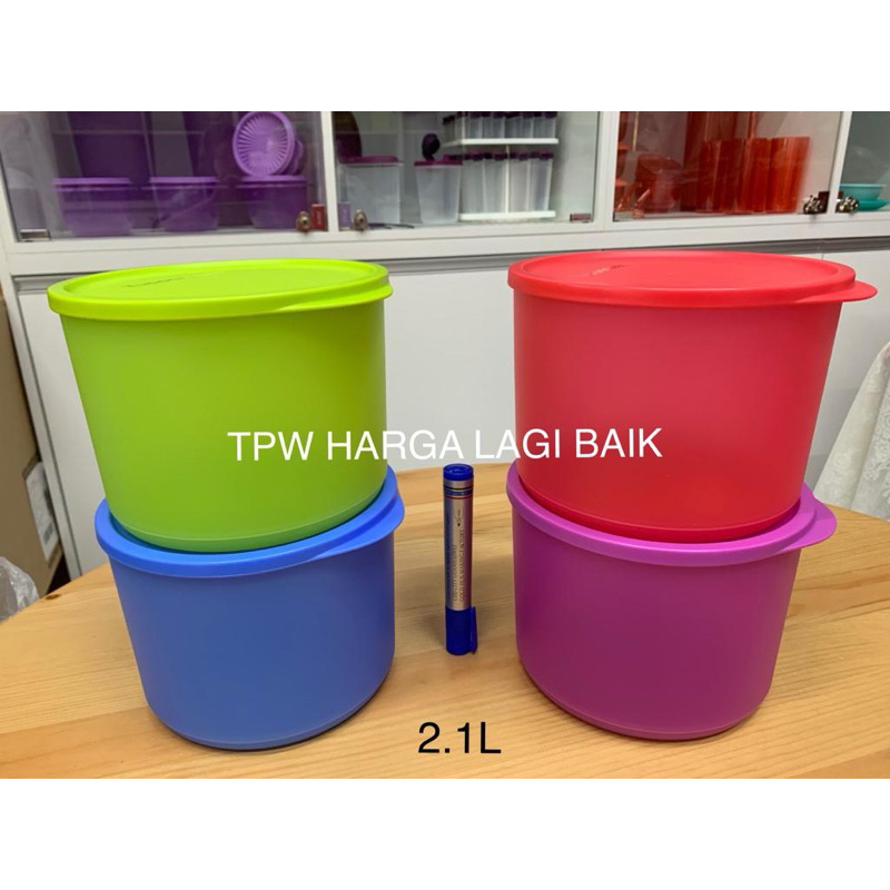 Tupperware Tropical Summer Go Round 950ml, 1L, 2.1L, 3.3L (1pc) / Bekas Kedap Udara dan Cecair ...