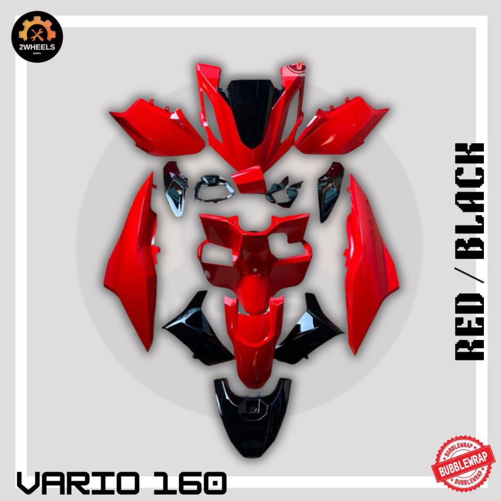 HONDA VARIO160/CLICK 160 COVERSET/BODYSET/COVER/FRAME (RED/BLACK ...
