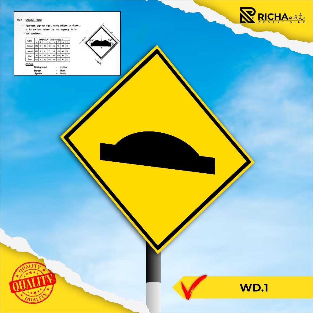 PAPAN TANDA BONGGOL/SPEED HUMB SIGN (WD.1) 3MM ACP (600X600MM) JKR ...