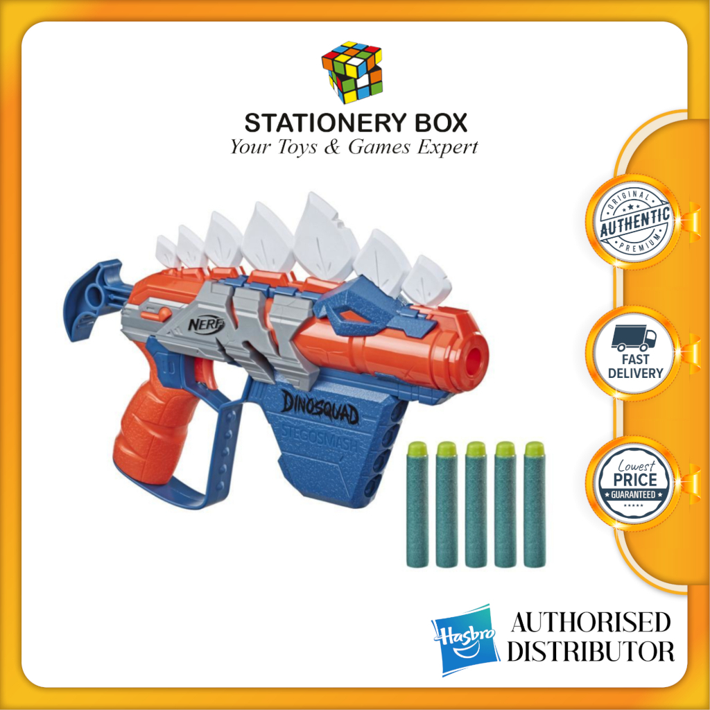 ORIGINAL Hasbro Nerf Ner Stegosmash Shooting Toy and Game for Family ...