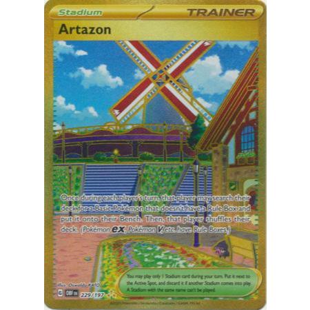 Artazon - Gold Secret Rare - 229/197 - OBF SV03 - Pokemon Scarlet ...