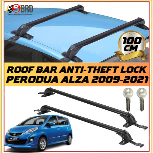 Perodua Alza 2009-2021 Adjustable Aluminum Lockable Rooftop Luggage ...