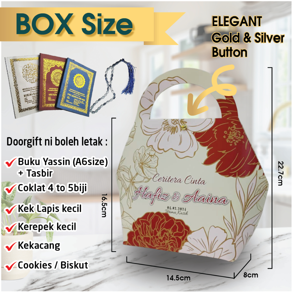 ECO PRINT MALL/Giftanda/Kotak Kahwin/Wedding Gift Box/Door Gift Box ...