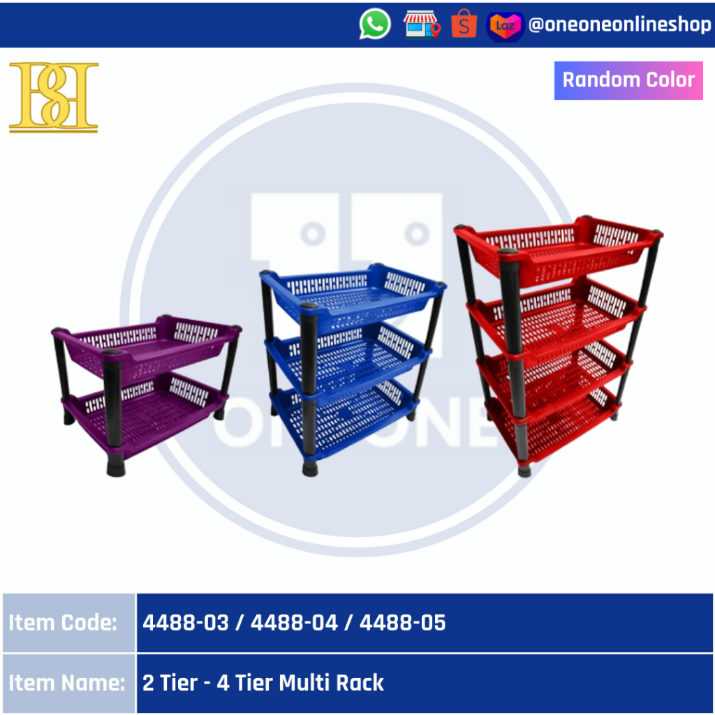 4488-03 / 4488-04 / 4488-05 2 Tier - 4 Tier Multi Rack - B&B Plastic ...