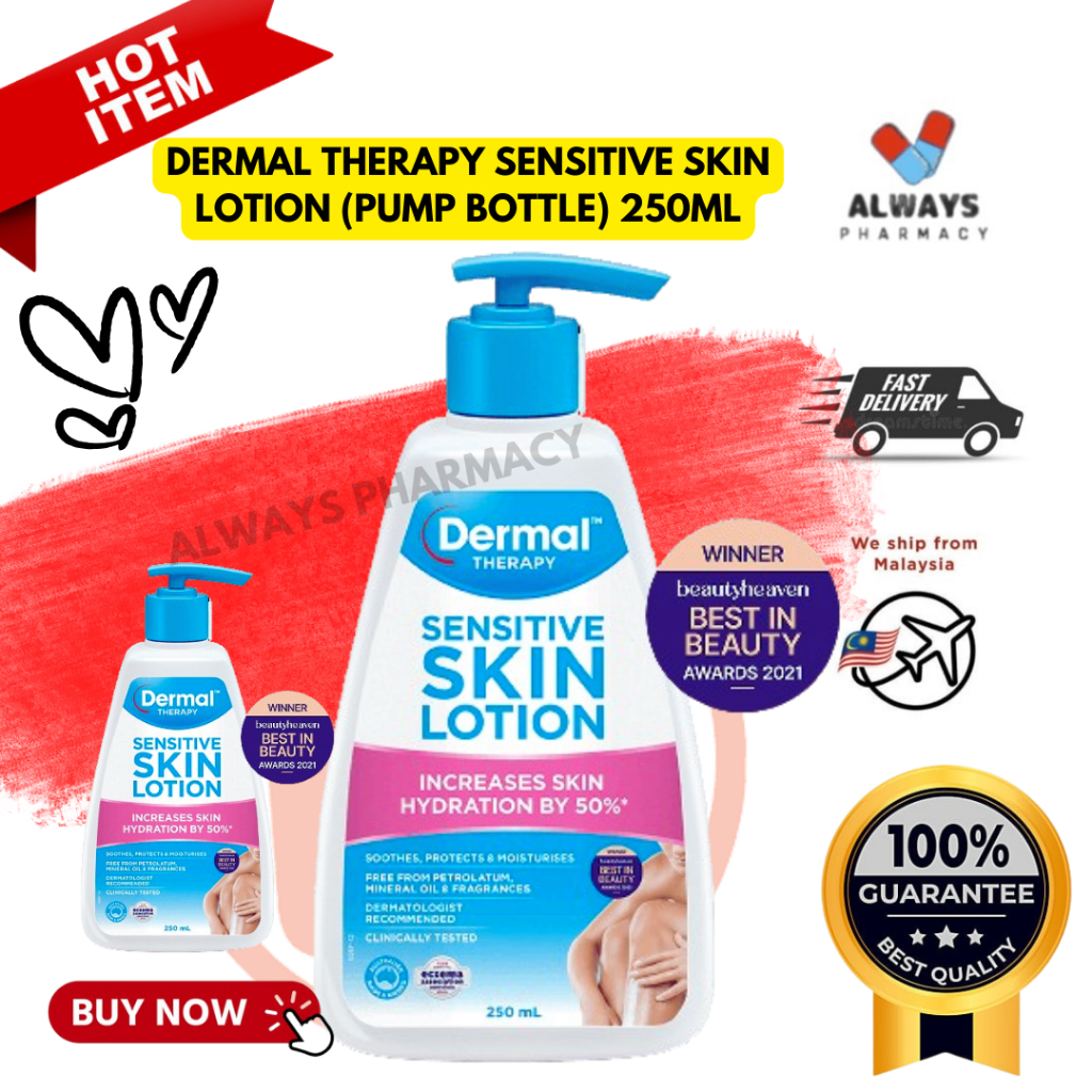 DERMAL THERAPY SENSITIVE SKIN LOTION (PUMP BOTTLE) 250ML - FOR DRY ...