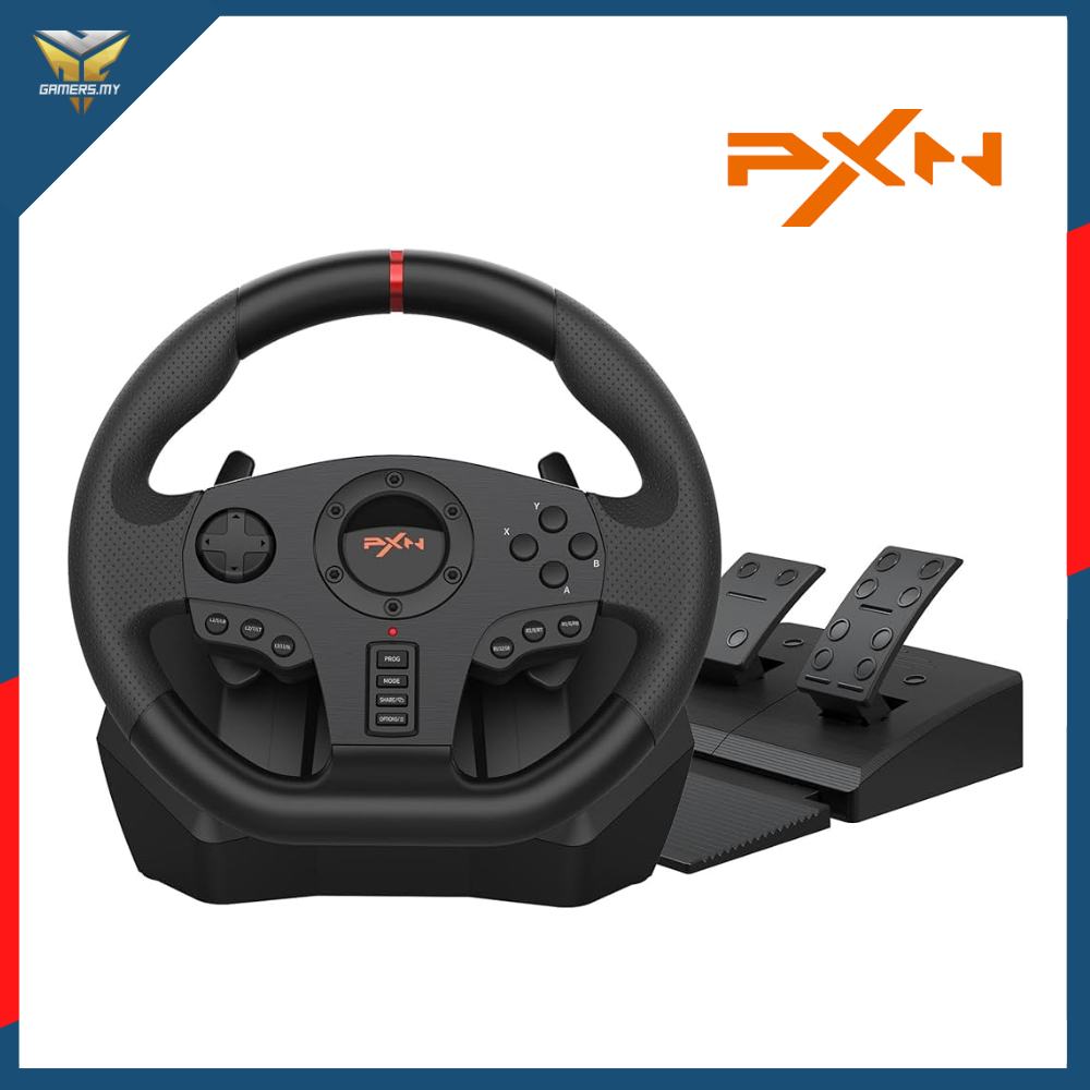 PXN V900 PC Gaming Racing Steering Wheel, Universal 270/900 degree Race ...