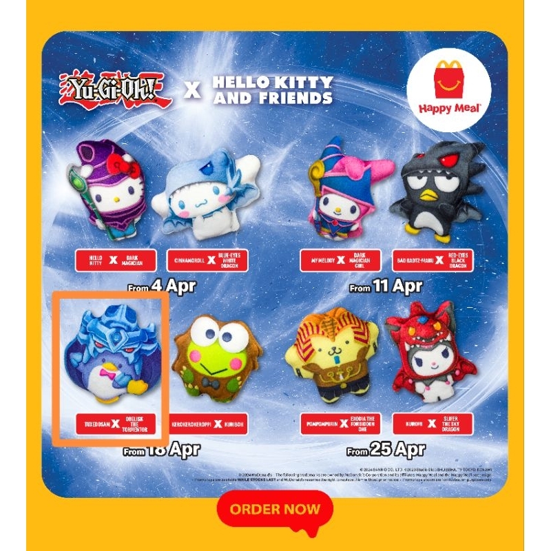 (WH Hobby) McDonald's Yu-Gi-Oh! x Hello Kitty and Friends - Tuxedosam x ...