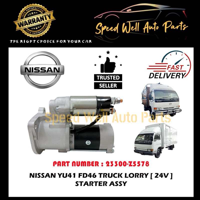 [ NISSAN STARTER ] NISSAN YU41 FD46 TRUCK LORRY STARTER ASSEMBLY (23300 ...