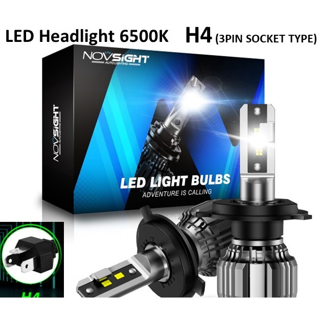 NOVSIGHT Premium Headlight LED 60W (H4 FOR KANCIL WIRA MYVI'06 AVANZA ...