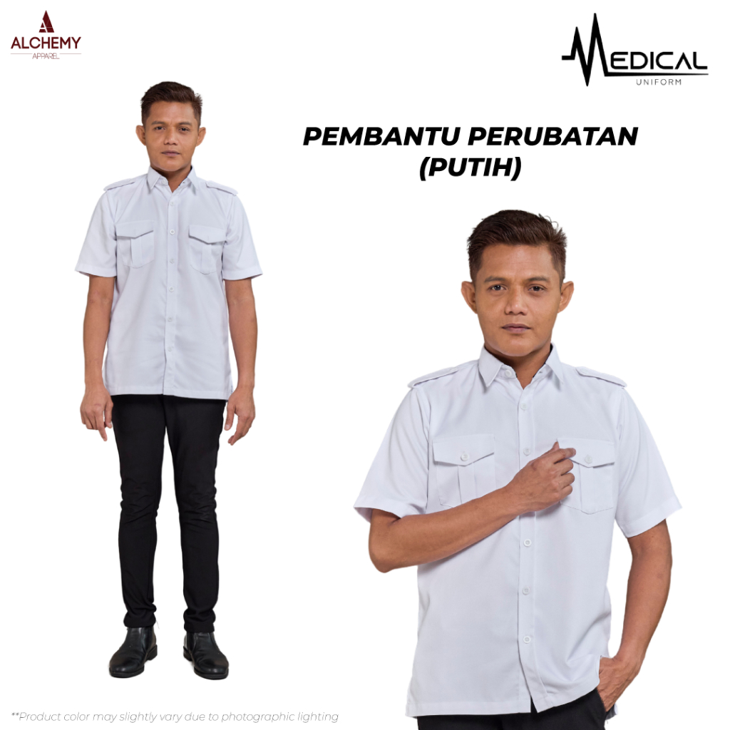 Medical Assistant MA Uniform White - Men | Shopee Malaysia