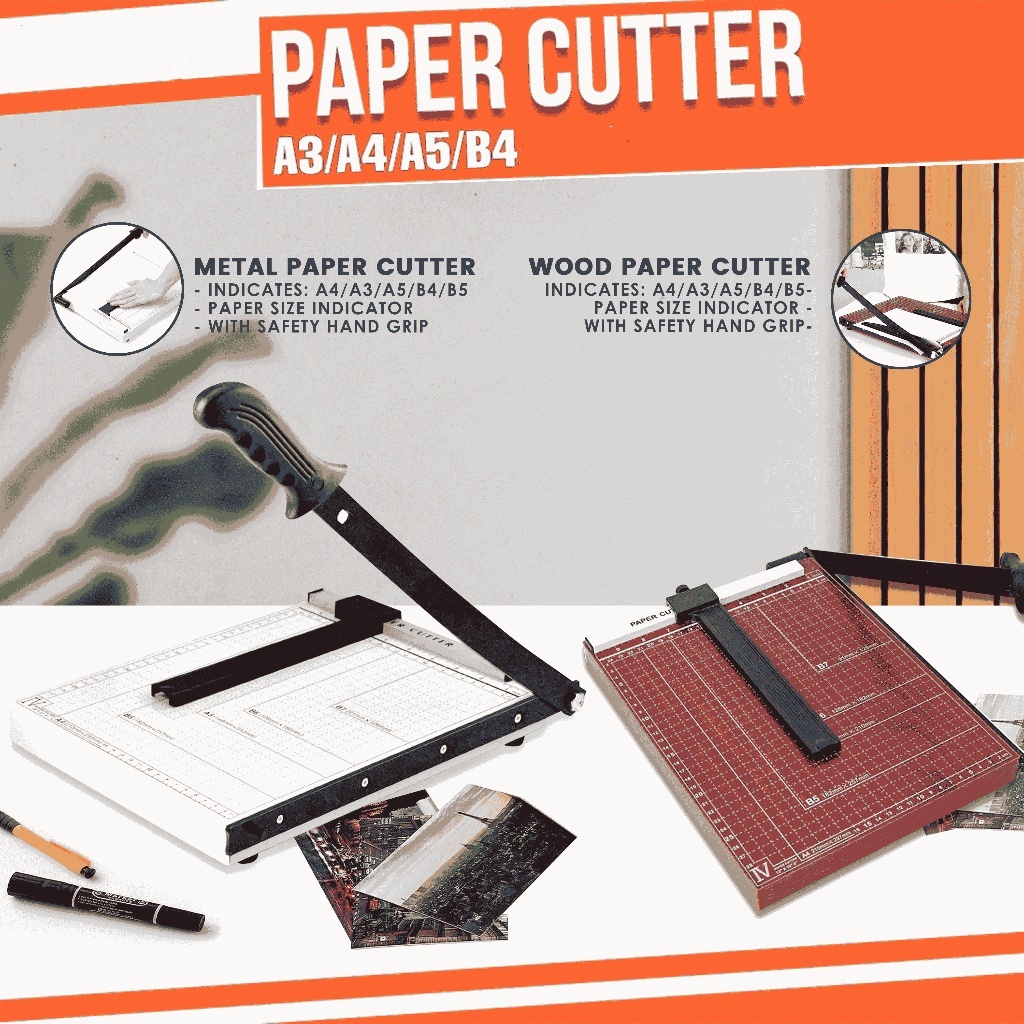 Paper Cutter A3/A4/B4/A5 Multifunctional With Adjuster and Stopper ...