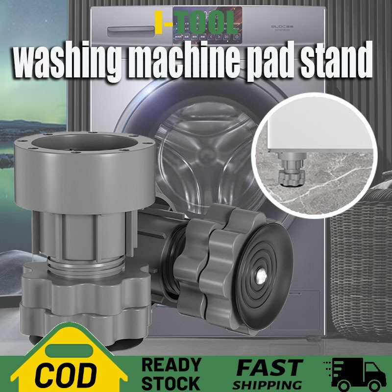Adjustable Height Washing Machine Pad Stand Anti Vibration Feet Pads ...