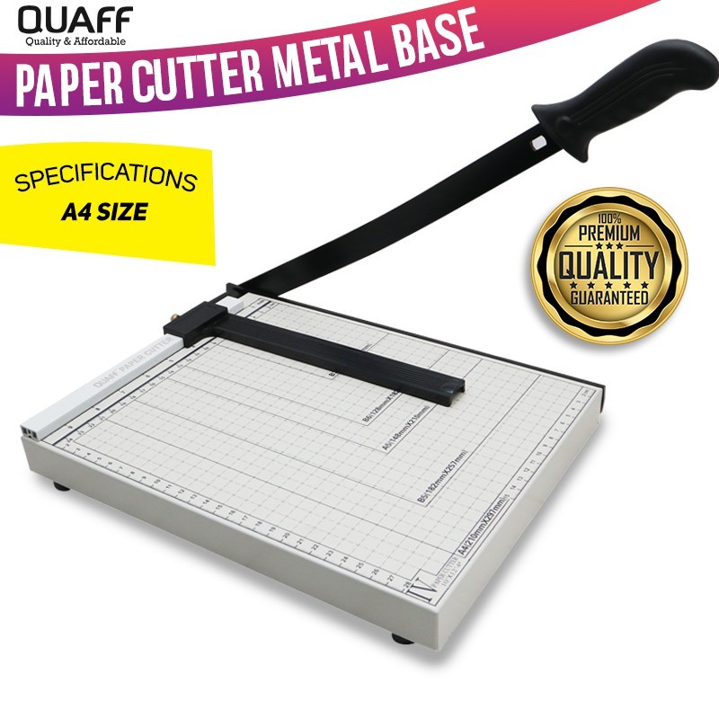 QUAFF Paper Cutter A3 / A4 / A5 / B4 Size ( Metal Base / Wood Base ...