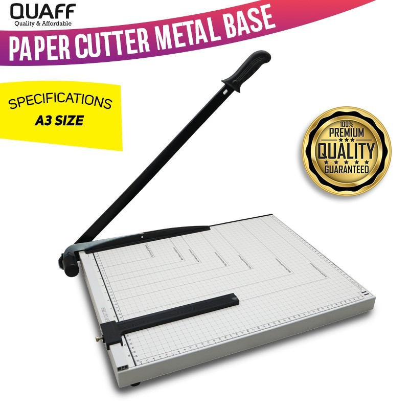 QUAFF Paper Cutter A3 / A4 / A5 / B4 Size ( Metal Base / Wood Base ...