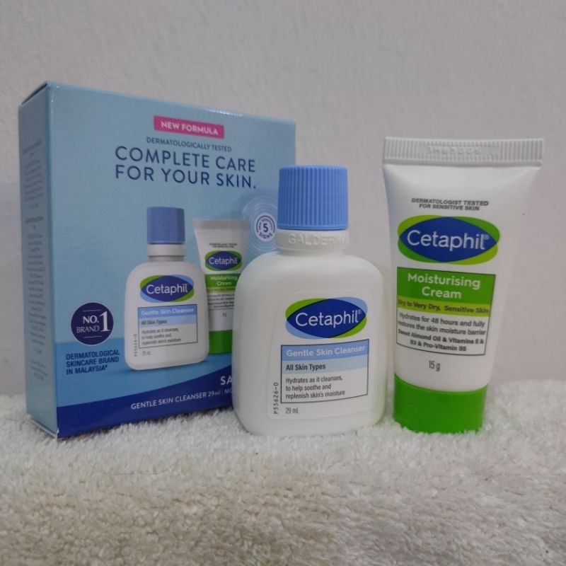 Cetaphil Sampling Kit Trial (Cleanser 29ml + Moisturising Cream 15g ...