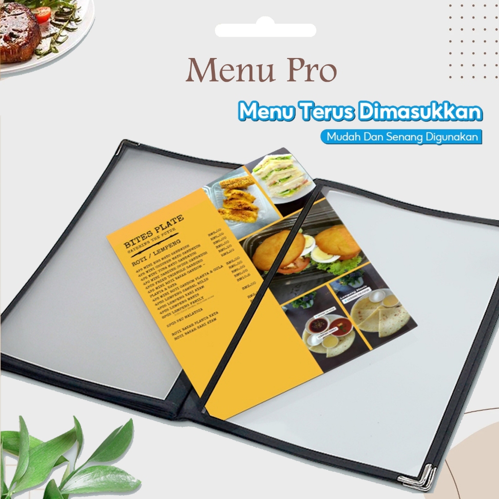 4 Page (8 View) Menu Pro Cafe DIY Restaurant A4 Menu Covers | Cafe ...