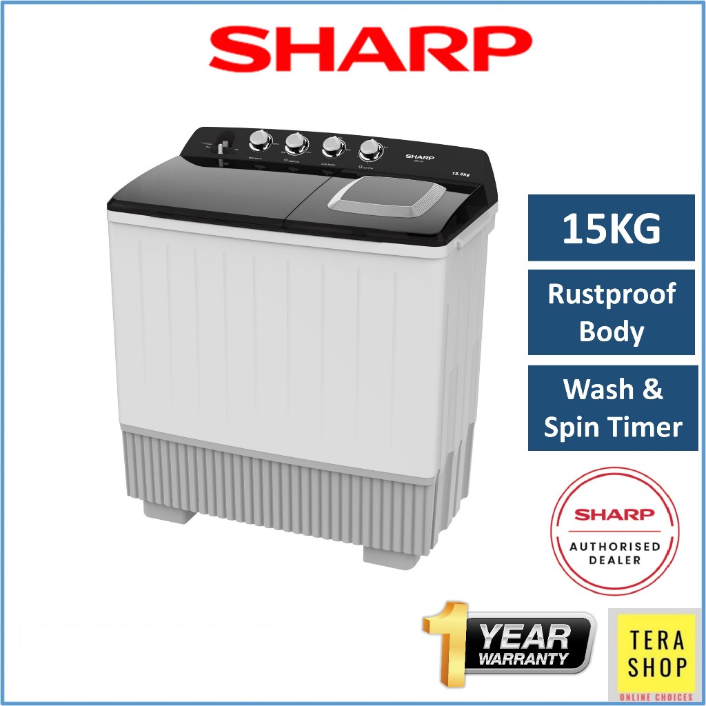 Sharp ESTP1516 15KG Semi Auto Washing Machine Mesin Basuh | Shopee Malaysia