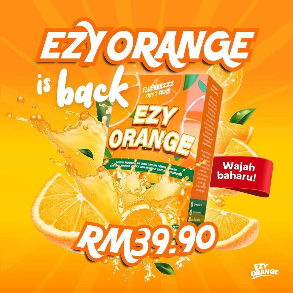 EZY ORANGE | DETOX | 7 SACHET | ORIGINAL HQ | READY STOCK | Shopee Malaysia