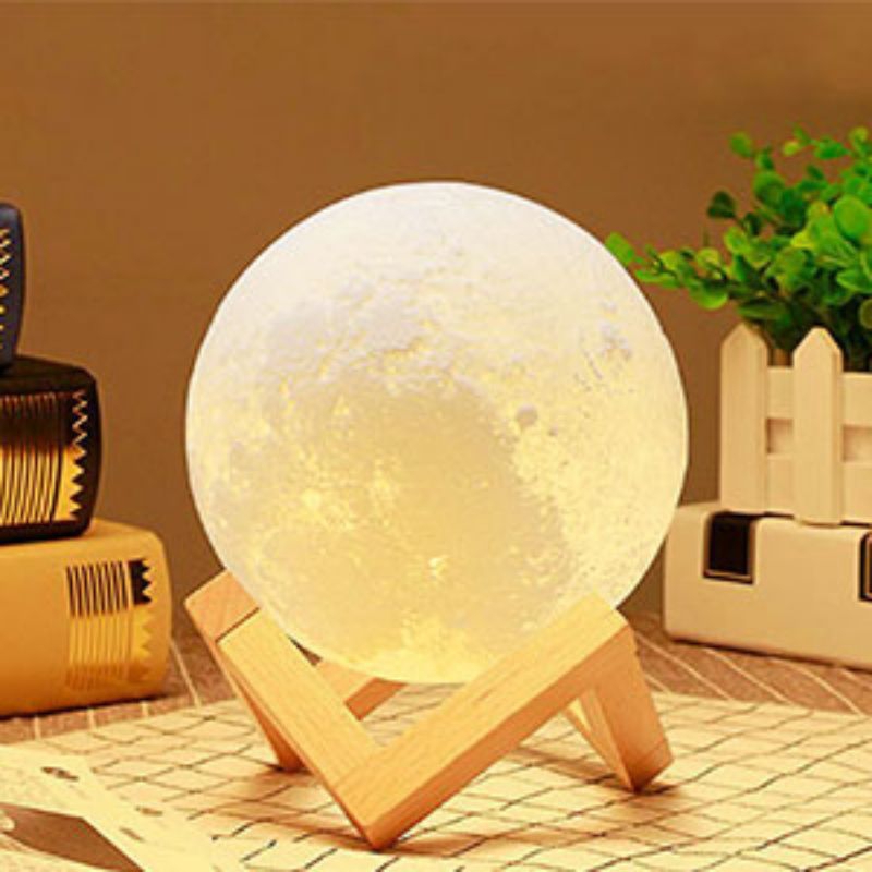 LED 3D Print Moon Light with Stand,Moon Light Lamps for Kids Lover ...