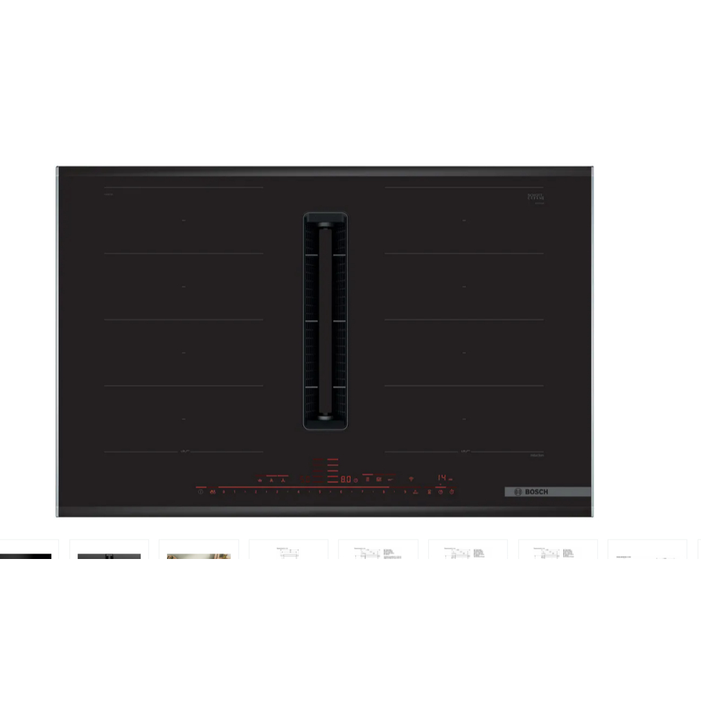 BOSCH Series 8 Induction Hob with Integrated Ventilation System 80 cm ...