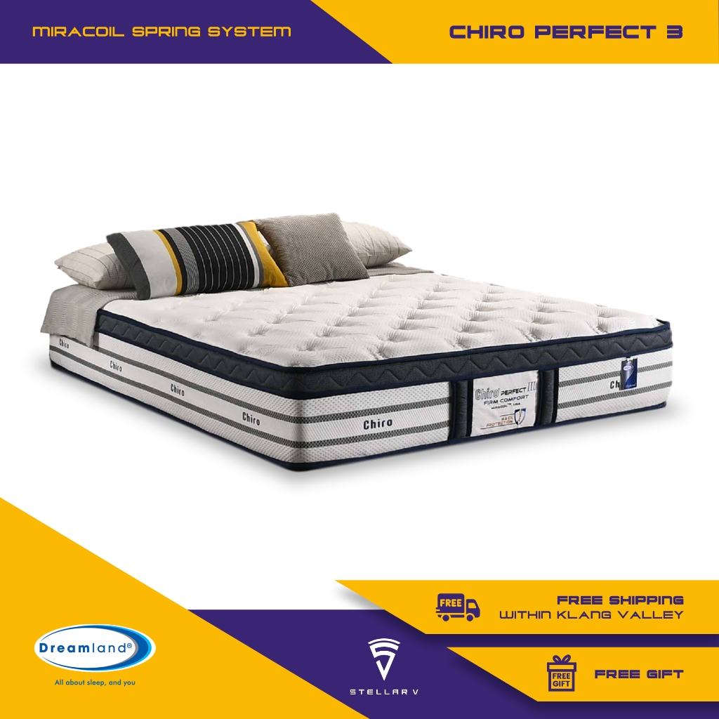 *CLEARANCE* Dreamland Chiro Perfect 3 Mattress, Preferred Series (Queen ...