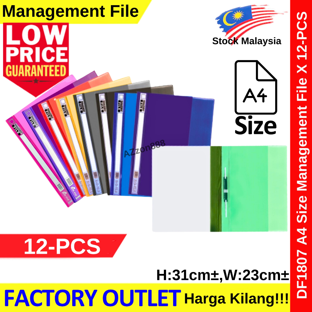 【12-PCS】EMI A4 Management File Report File PVC Cover #1807 | Shopee ...