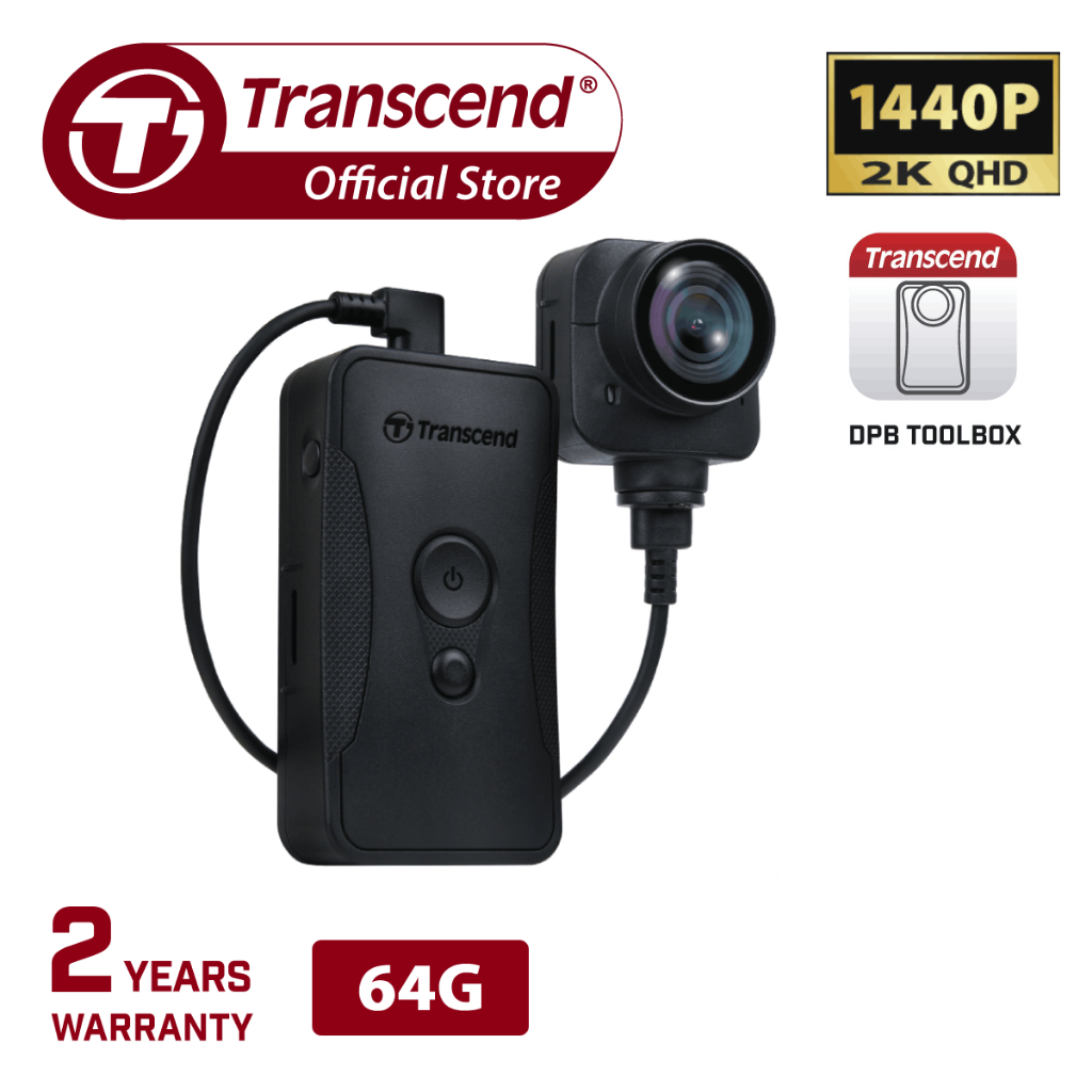 Transcend DPB70 DrivePro 70 Bodycam Body Camera Security 64GB | Shopee ...