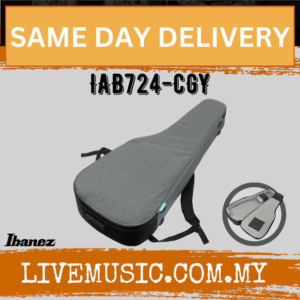 Ibanez IAB724 Powerpad Ultra Gig Bag for Acoustic Guitar & Full Hollow Body ( IAB724-CGY IAB724 ...