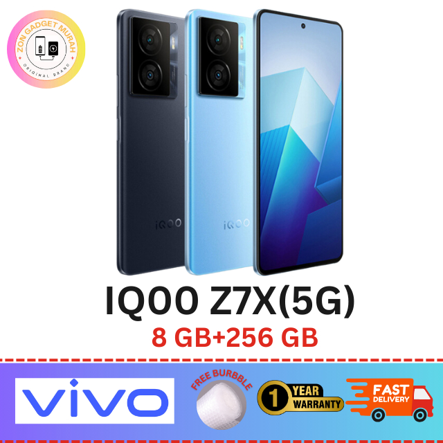 Vivo IQOO Z7X 5G (8GB RAM+ 256GB ROM) Smartphone 6.64" Qualcomm SM6375 Snapdragon 695 5G - 1 ...