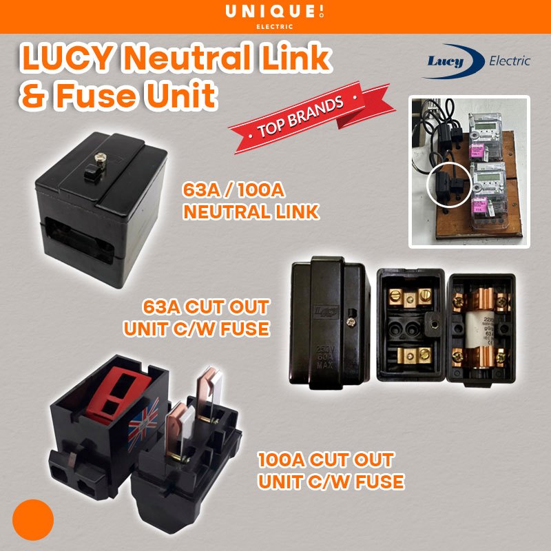 LUCY 63A/100A TNB NEUTRAL LINK & CUT OUT COMPLETE WITH FUSE | Shopee ...