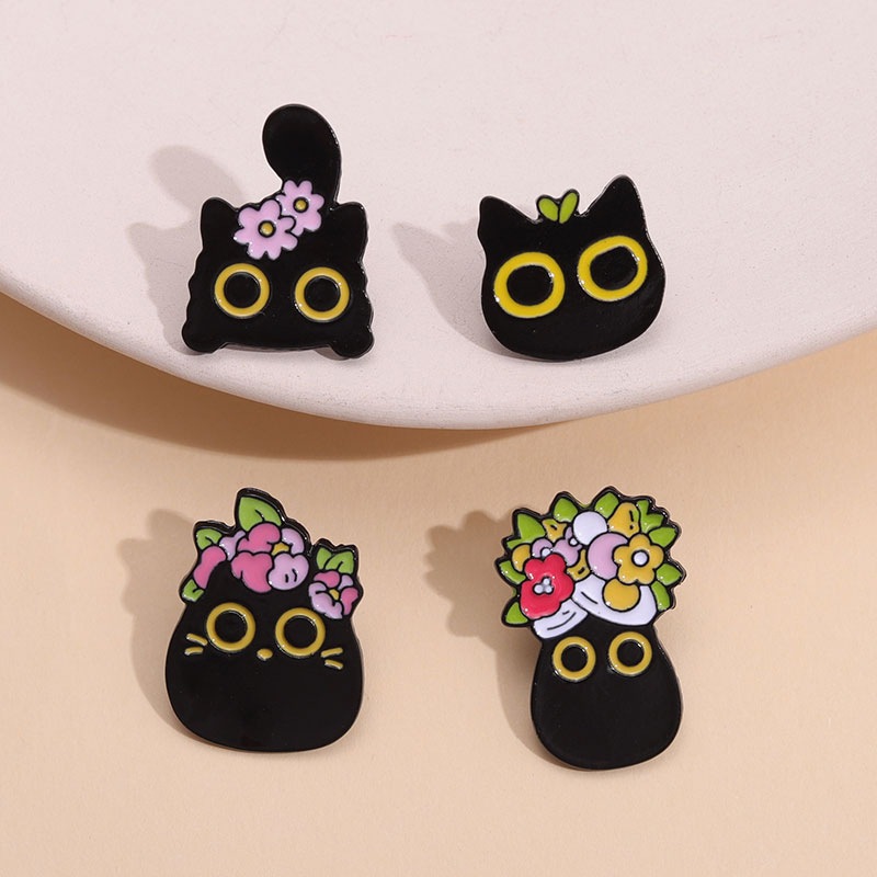 Cat Enamel Brooch Pin Shawl Scarf Accessory Bag Jeans Pin Hiasan ...