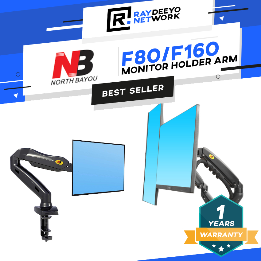 NB North Bayou F80/F160 Dual Monitor Arm Holder Adjustable Gas Spring ...