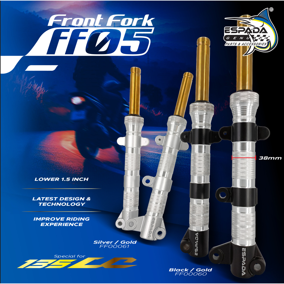 BIG BIKER Fork Lay CNC Espada Lower 1.5 Gold Tube Y15 Y16 ABS LC135 4S ...