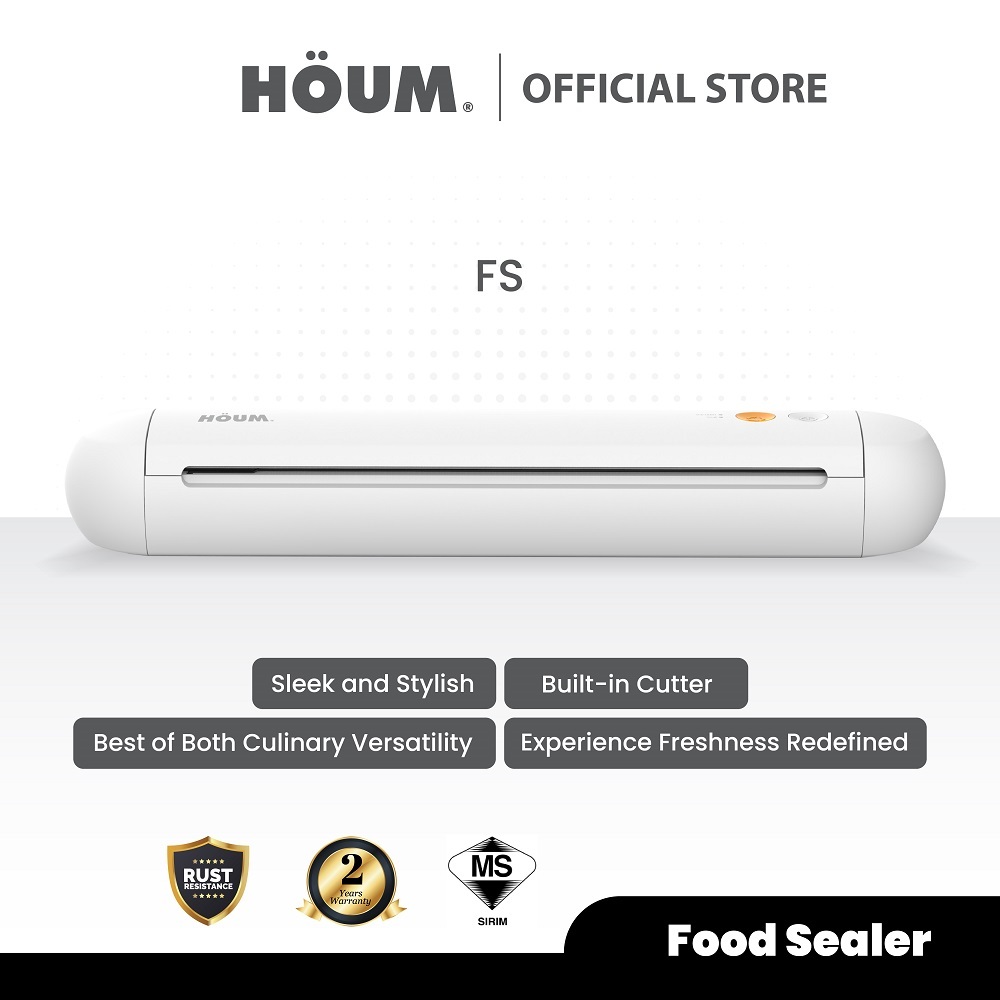 HOUM FS Food Sealer – Vacuum Sealing Machine for Dry & Wet Foods, Food ...