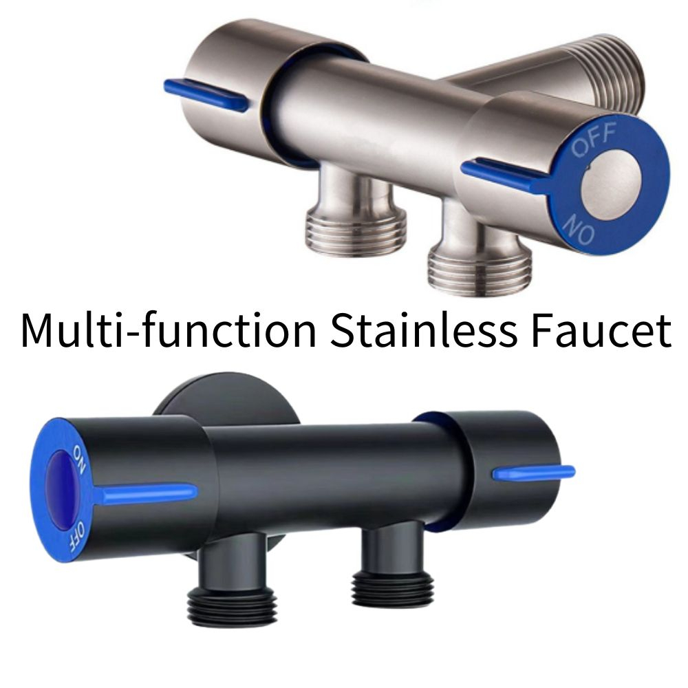 Two Way Angle Valve 1/2" Angle Valve Multi-function Stainless Faucet ...