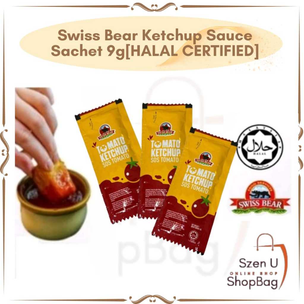 Swiss Bear Ketchup Sauce Sachet 9g [HALAL CERTIFIED] | Shopee Malaysia